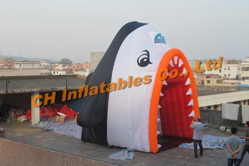Giant Shark Inflatable Tent , Shark Tunnel Inflatable Tent , Outdoor ...
