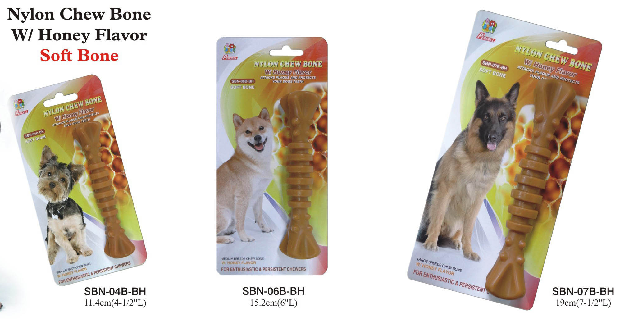 Percell 6" Nylon Dog Chew Spiral Bone Honey Scent China Manufacturers ...