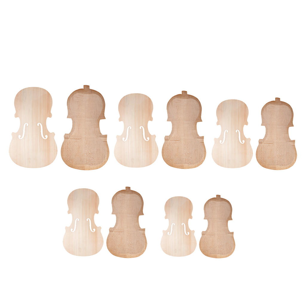 1 Set Wood Unfinished Violins Fiddle Spruce Panel Plate + Maple ...