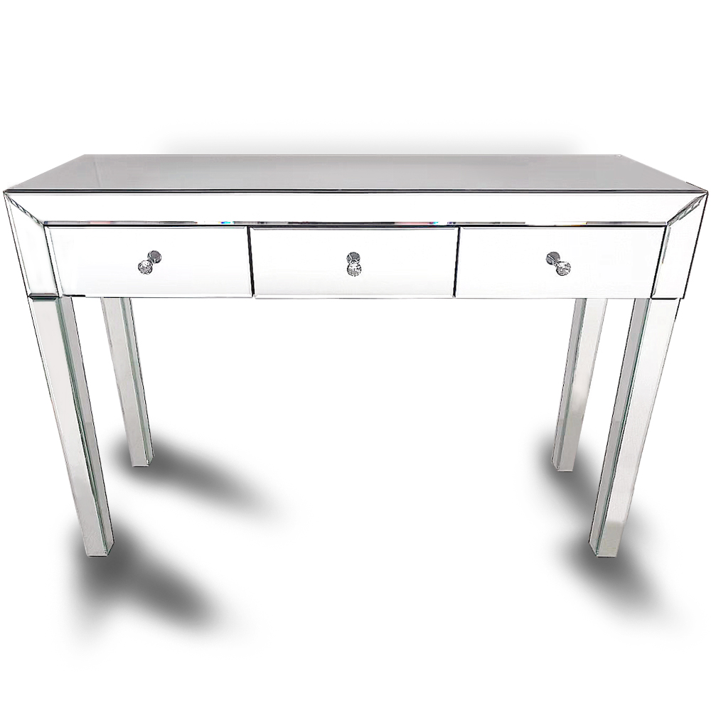 Sparkle Mirrored Console Table Diamond Insert Hallway Table Mirror For ...