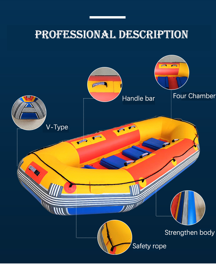 Heavy Duty Double Floor White Water Raft For 8 Persons, High Quality ...