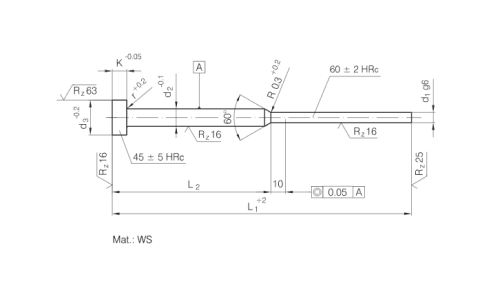 Din1530/iso8694 Hardened Ejector Pins With Cylindrical Head, High ...