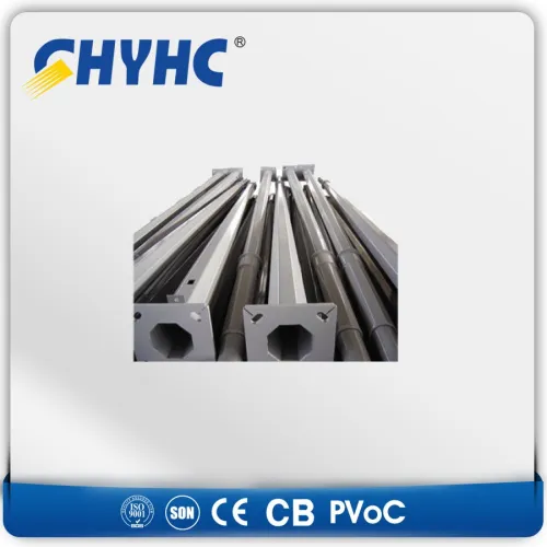 110kv Double Loops Terminal Pole, Octangle/round Steel Poles For ...