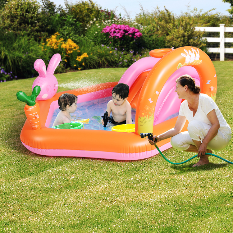 Custom Rabbit Theme Slide Inflatable Pool Kids Pool, High Quality ...