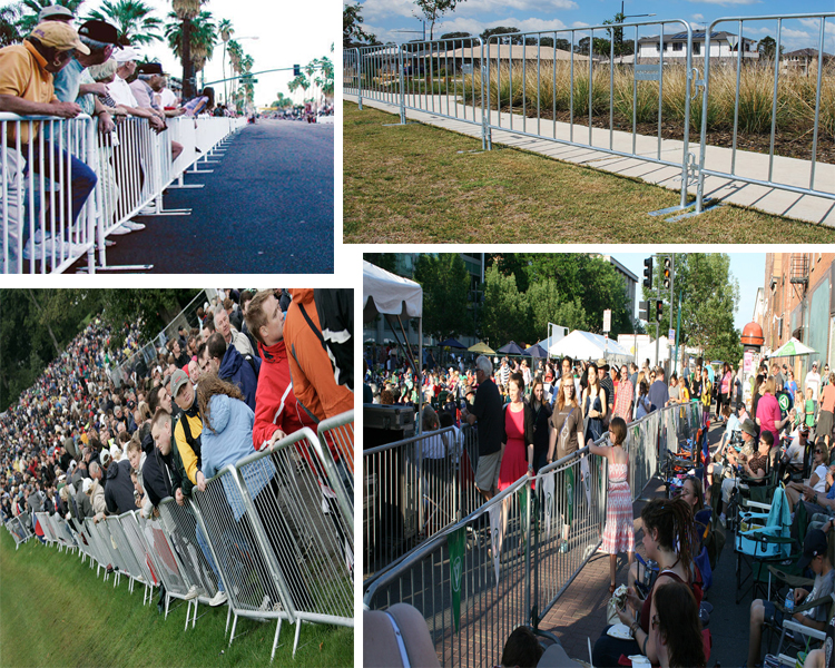 8.5ft Heavy Duty Galvanized Interlocking Crowd Control Barriers, High ...