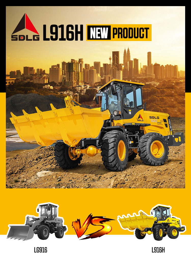 Sdlg Lg916h Compact Front End Loader - 1.6 Ton Mini Wheel Loaders For ...