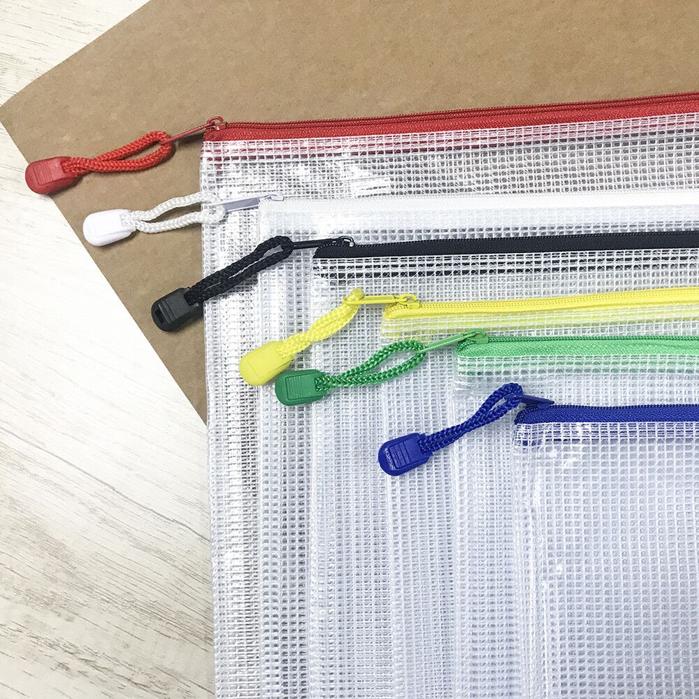 A4 Size Clear Plastic Folder Bags With Pvc Zipper For School Storage ...