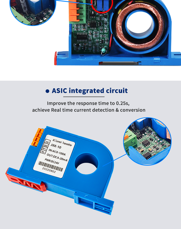 Hall Effect Current Sensor Transmitter For Ac/dc Mains With 4-20ma And ...