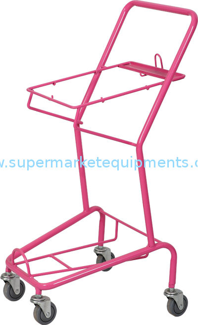Pink Supermarket Shopping Cart , Powder Coating Hbe-j-8, High Quality ...