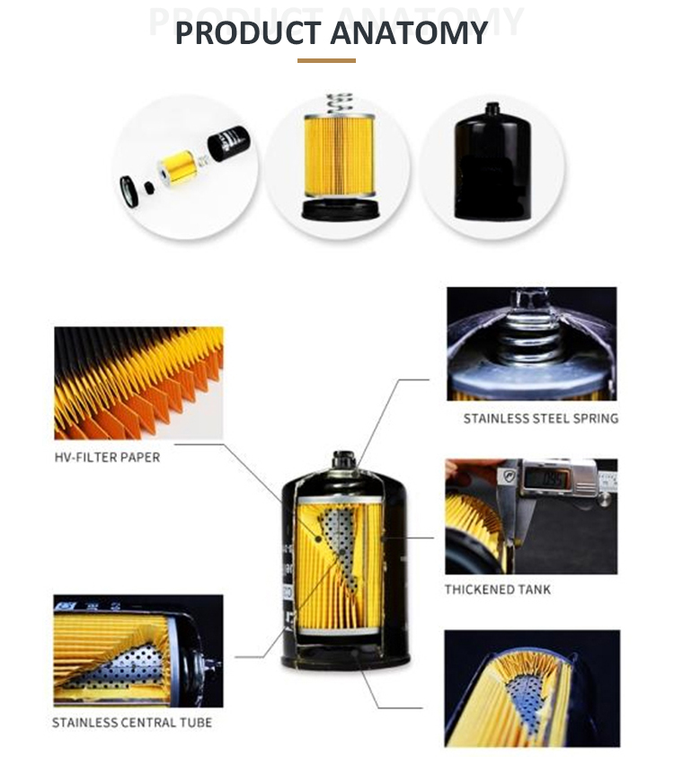 High Pressure Excavator Hydraulic Return Oil Filter 207-60-71183 For ...