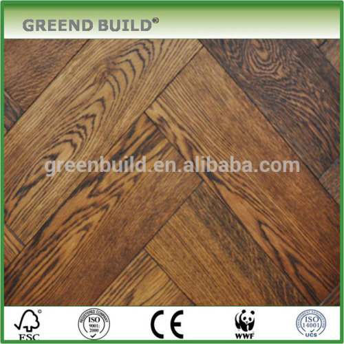 Sooty Black Oak Solid Wood Herringbone Flooring, High Quality Sooty ...