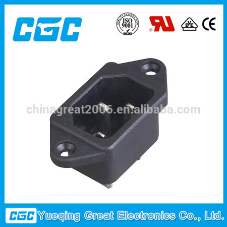Iec Connector Snap Fit To Panel Inlet:3 Pins Iec Inlet Ac Power Socket ...