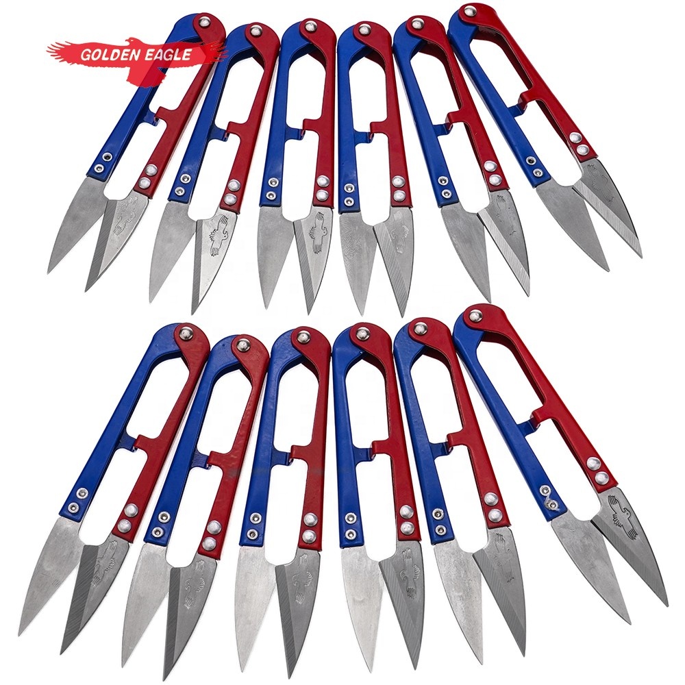 Golden Eagle U-shaped Yarn Cutting Scissors With Colorful Handles - Tc ...