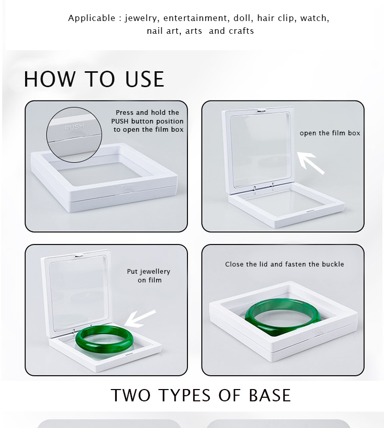 Transparent Floating Frame Packaging Case For Jewelry And Gifts, High ...