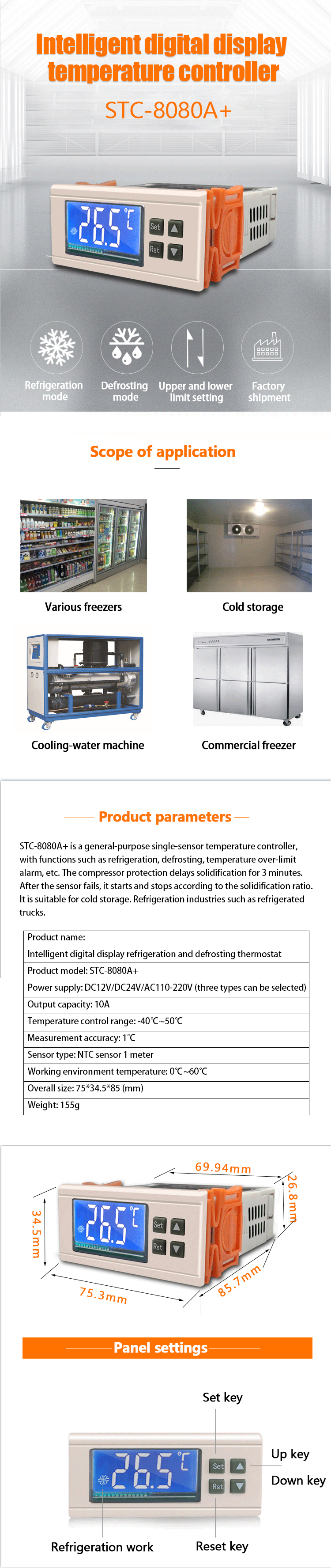 Stc-8080a Dual Display Dual Temperature Adjustable Temperature ...