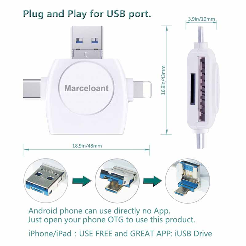 Marceloant Otg Promotion High-speed 4 In 1 Micro Usb Otg Flash Drive ...