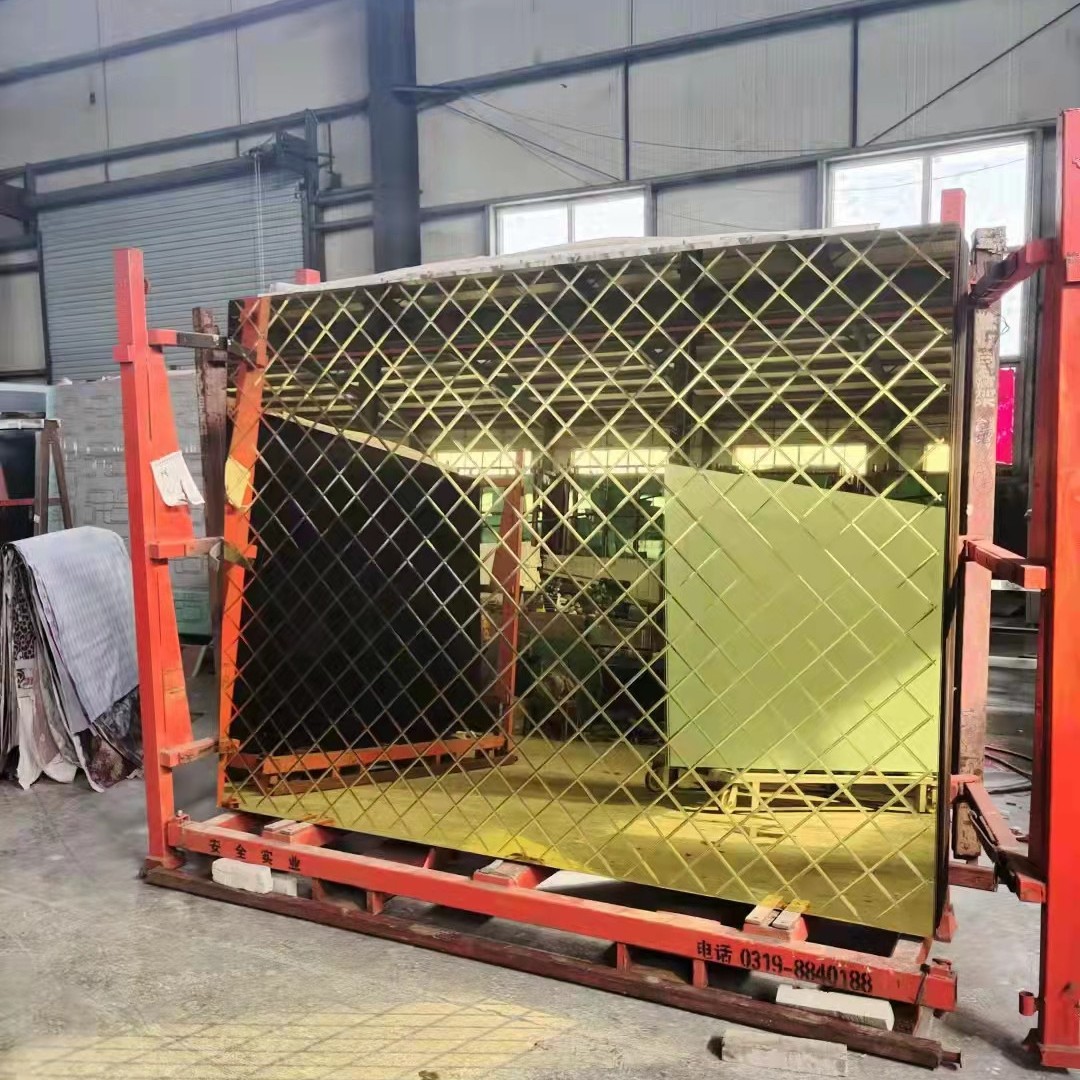 Golden Silver V Grooved Mirror For Wall Decoration, High Quality Golden ...