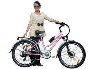 Girls Pink Green City E Bike / Bicycle With Pas , 250w Brus, High ...