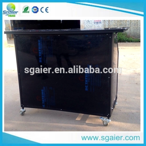Black Folding Bar Counter With Wheels, High Quality Black Folding Bar ...