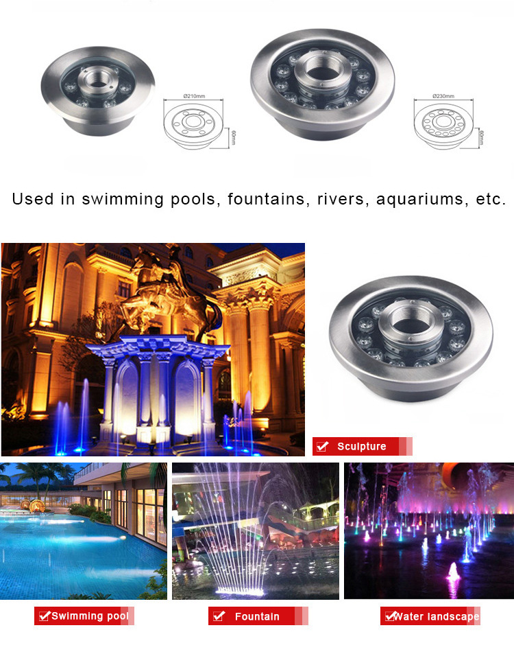 Ip68 Stainless Steel Led Flood Light For Pool And Fountain, High ...