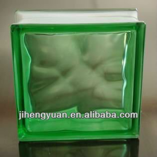 Decortive Green Cloudy Glass Brick, High Quality Decortive Green Cloudy ...