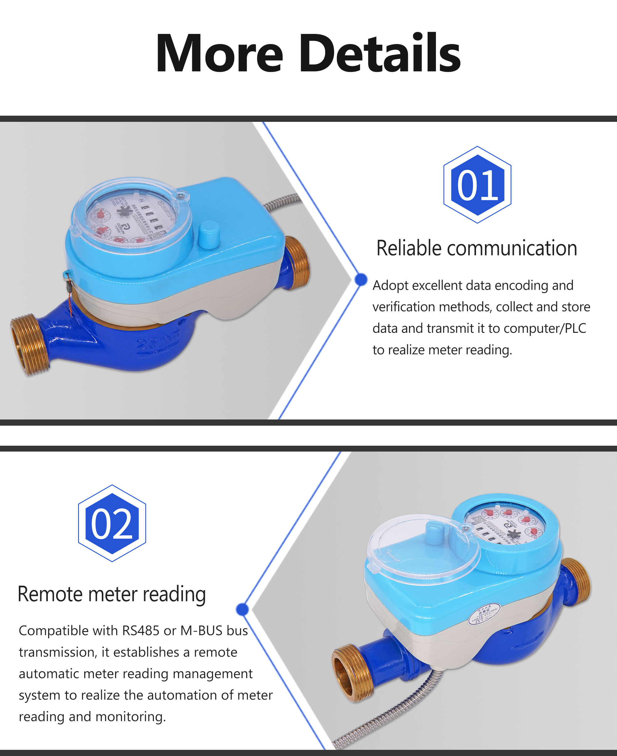 Lorawan Nb-iot Smart Water Meter With Remote Valve Control, High ...