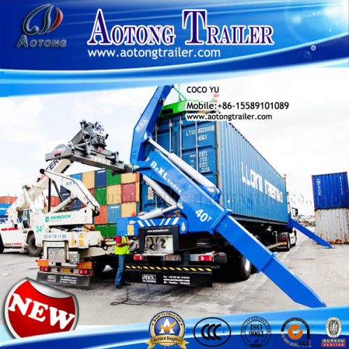 40ft Side Lifting Container Trailer Truck With Hydraulic Leg, High ...