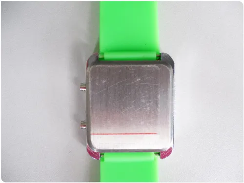 Green Binary Led Watch / Silicone Rubber Wristband Watches Oem, High ...