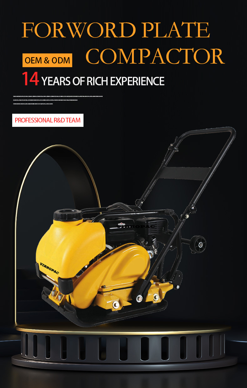 Portable One-way Forward Plate Compactor 90kg Soil Wacker Earth ...