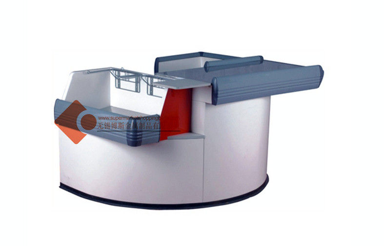 Curved Shape Express Supermarket Checkout Counter / Table Ios Ce Sgs ...