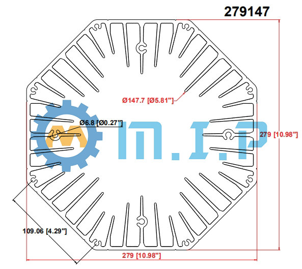 Mip#279147 11" Aluminum Profile Heatsink, High Quality Mip#279147 11 ...