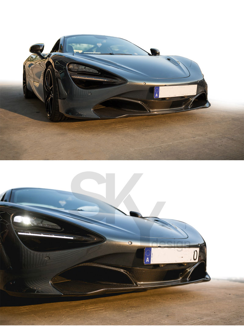 Oem Forged Carbon Fiber Front Diffuser For Mclaren 720s Spider Bumper ...