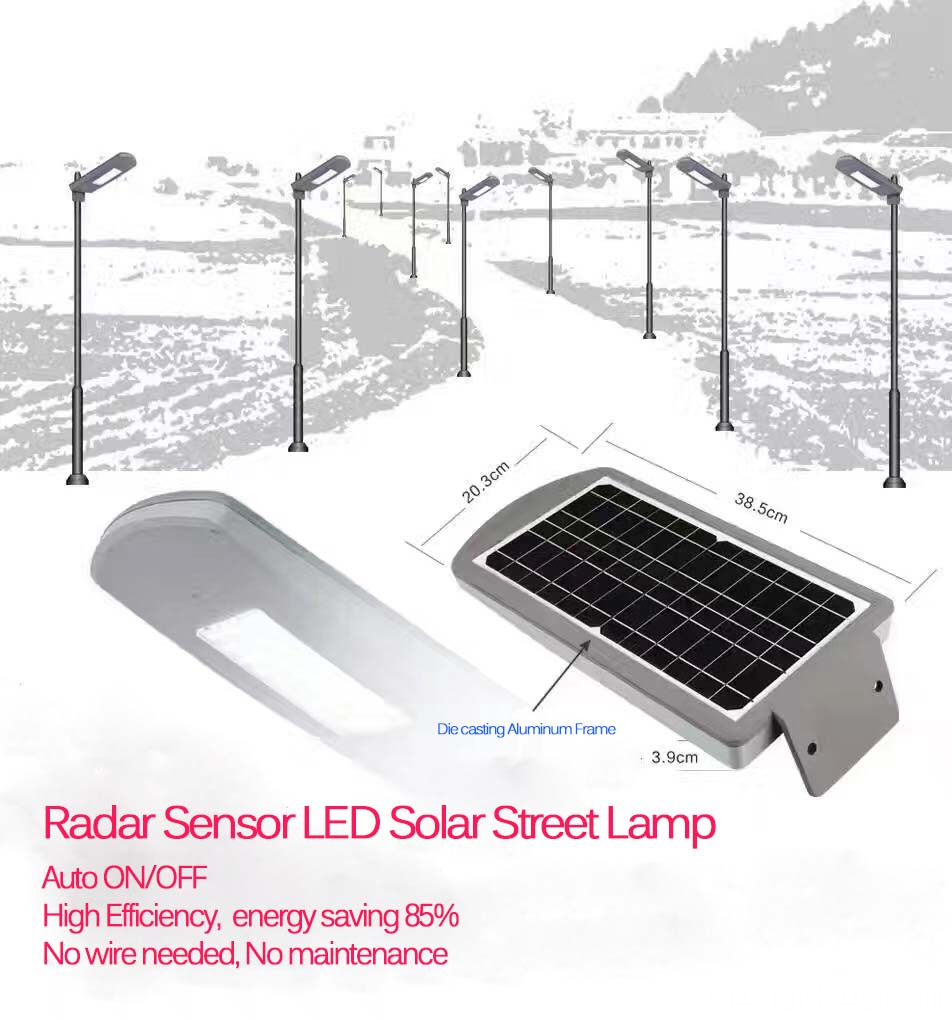 All-in-one Led Solar Microwave Sensor Street Light, High Quality All-in ...