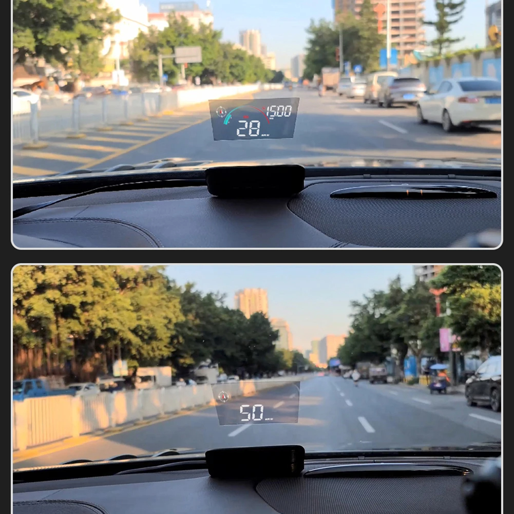 Car Hud Projector Screen With Speed Meter And Gps Odometer Display ...
