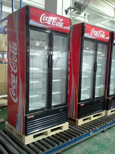 2 Doors Bottle Cooler With Advertising Sticker, High Quality 2 Doors ...