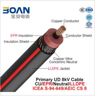 Primary Ud Cable, 8 Kv, Cu/epr/neutral/lldpe (aeic Cs 8/icea S-94-649 ...