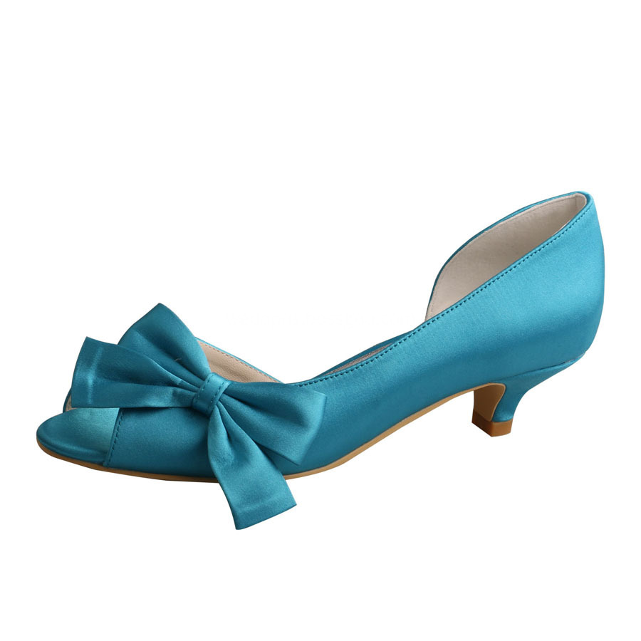 Aqua Blue Low Heel Shoes For Wedding, High Quality Aqua Blue Low Heel ...