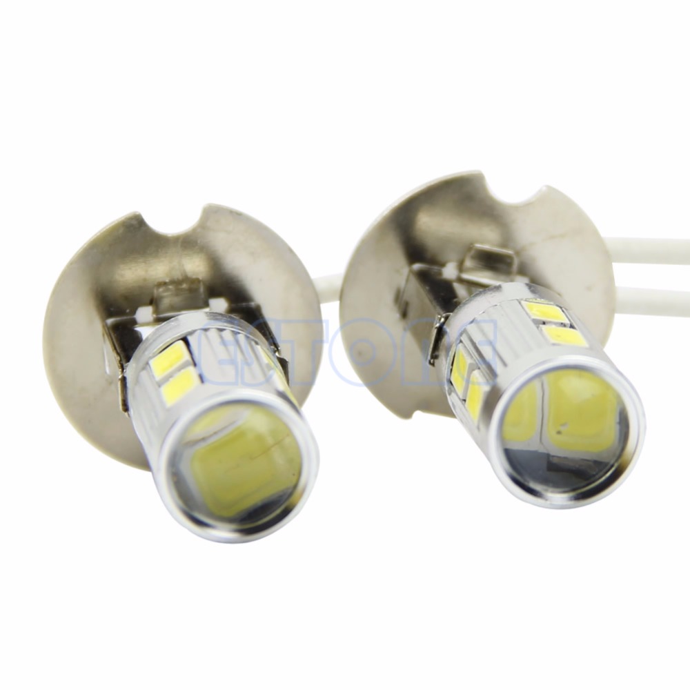 H3 White 10 Led 5630 Smd Led Car Auto Bulb Tail Turn Fog Driving Light ...