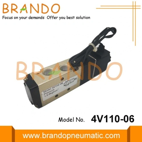 5/2 Way 4V110-06 1/8" Pneumatic Solenoid Valve China Manufacturers ...