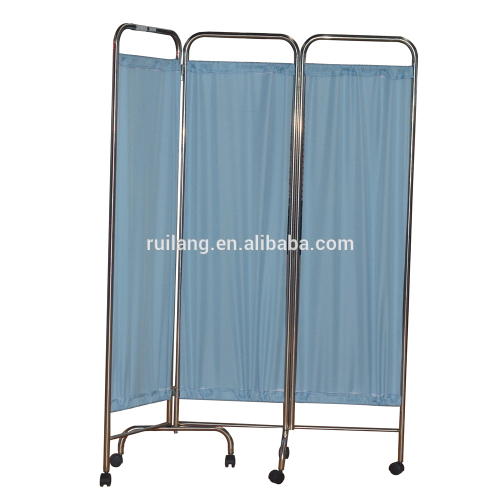 Two Folding Hospital Bed Rolling Partition Screen, High Quality Two ...