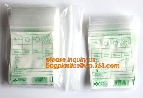 Hospital Use Resealable Zip Lock Plastic Bags For Medicine,eco Friendly ...
