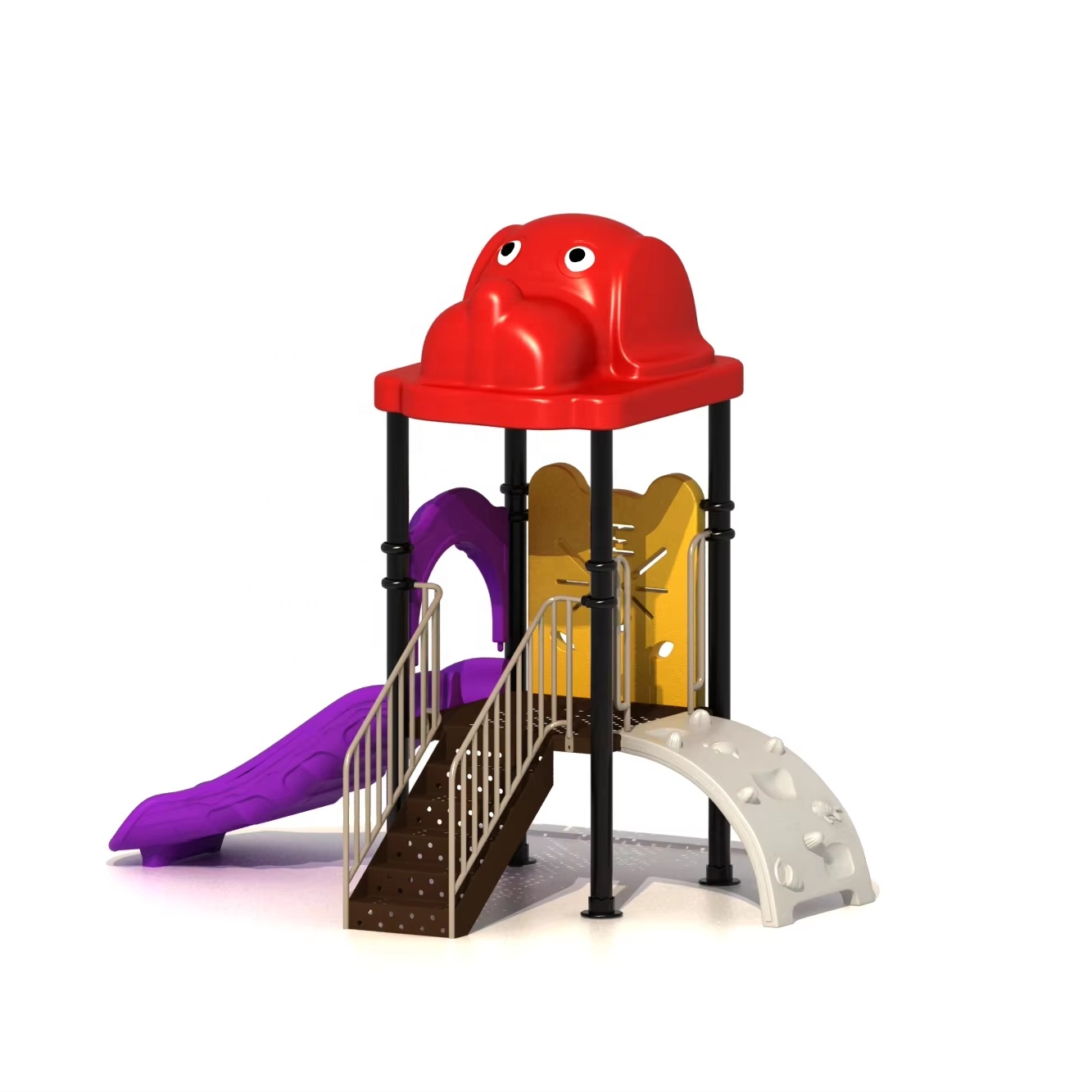 114mm Pipe Plastic Single Slide For Kindergarten Play Structure, High ...