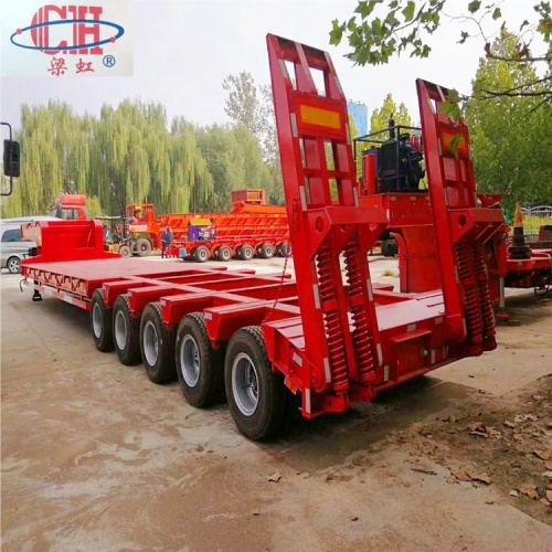 5 As 100 Ton Trailer Truk Lowbed, kualitas tinggi 5 As 100 Ton Trailer ...