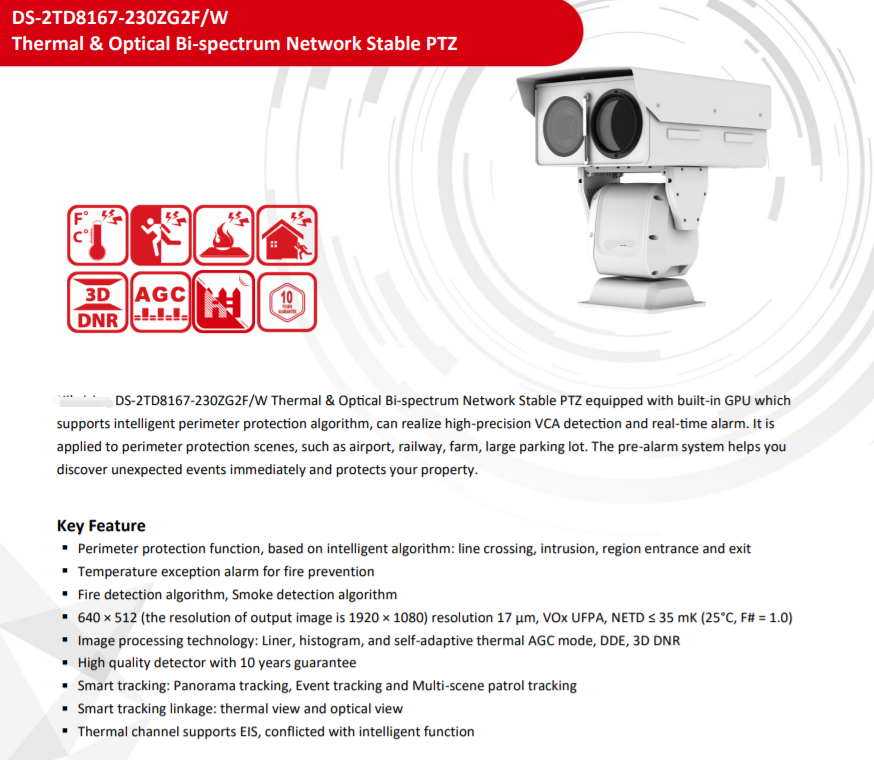 Thermal Optical Bi-spectrum Ptz Camera With Smart Tracking, High ...