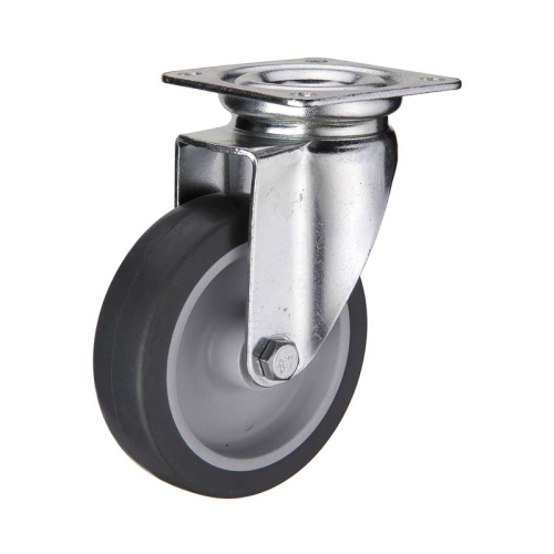 4 Inch Plate Casters With Tpe Wheel, High Quality 4 Inch Plate Casters ...