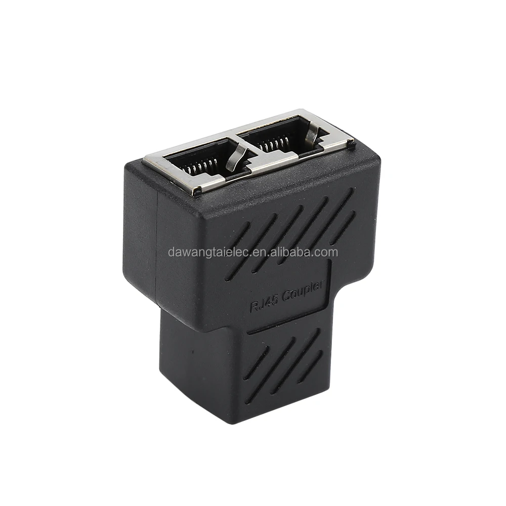 Rj45 Female Splitter Connector 1 To 2 Port Cat 5/cat 6 Ethernet Adapter ...