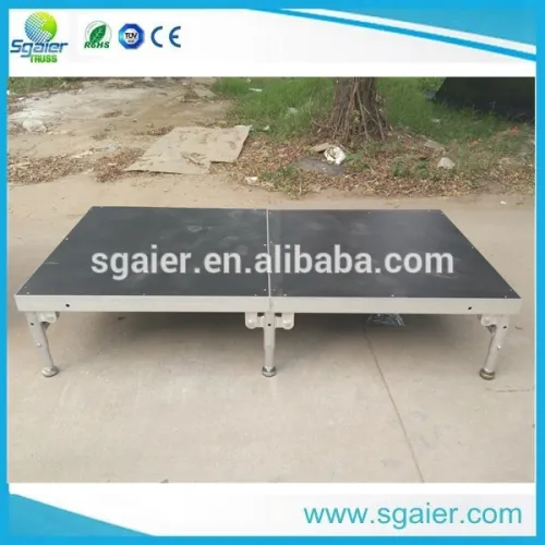 Simple Stage 1m X 2m Aluminum Folding Stage Legs For Christmas Stage ...