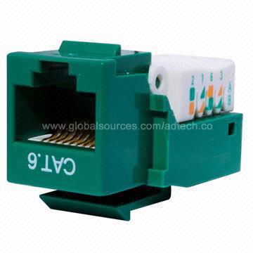 Utp Cat 6 Modular Jack, Toolless, Suitable For Conventional Face Plates ...