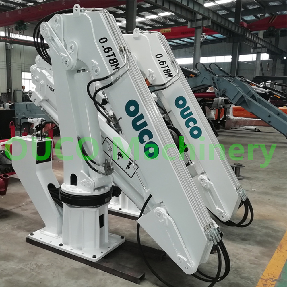 Foldable Telescopic Boom Fishing Deck Cranes, High Quality Foldable ...