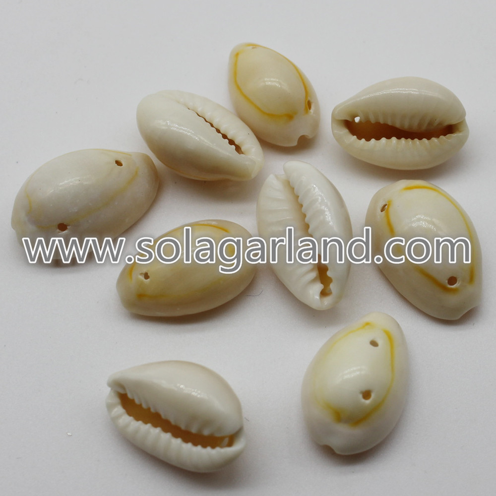 12-15 มม. ธรรมชาติ Cowrie Sea Shell ลูกปัดงานฝีมือ คุณภาพสูง 12-15 มม. ...